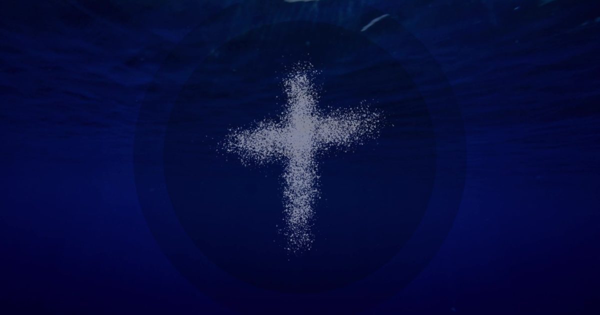 Baptism Celebration Big Cross Still Background