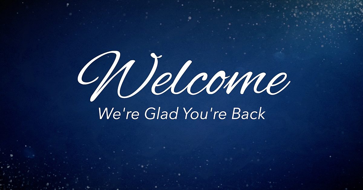 Calm And Bright Welcome Back Still | Still Background