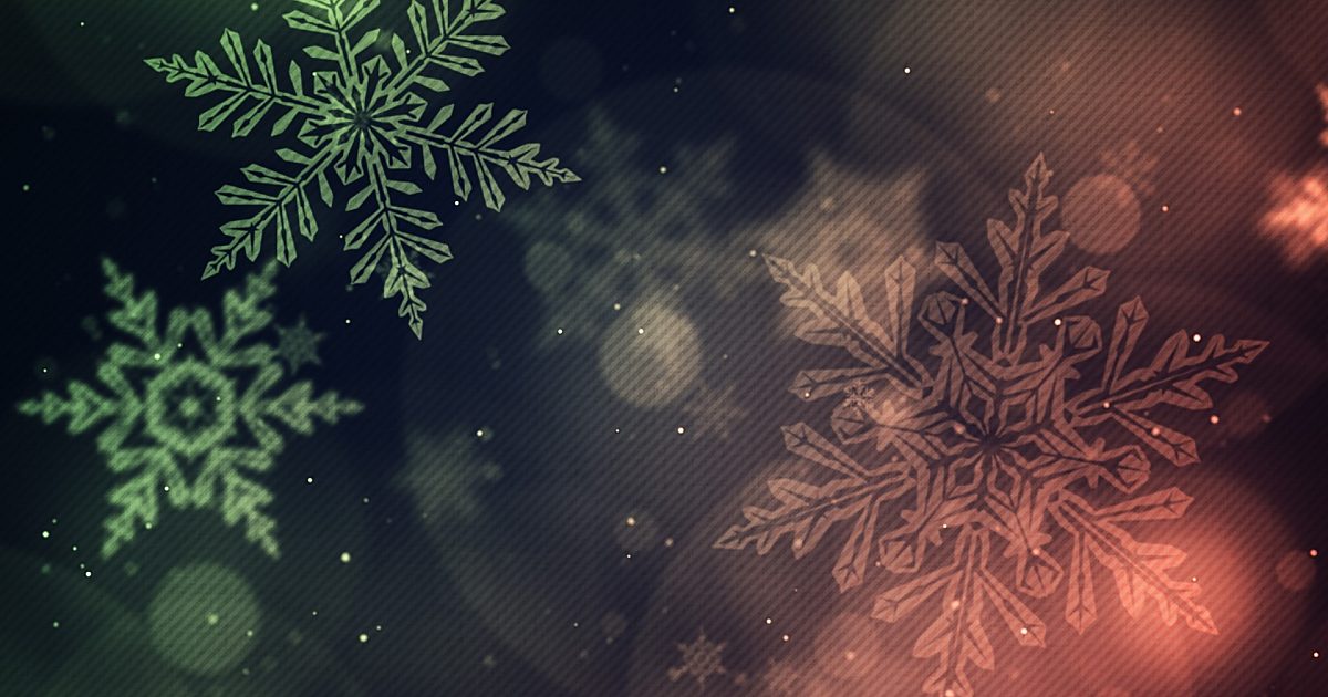 Red And Green Snowflakes