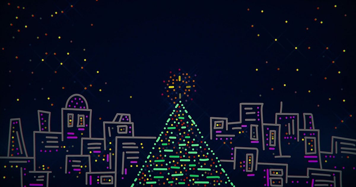 Christmas In Lights City Center Still | Still Background