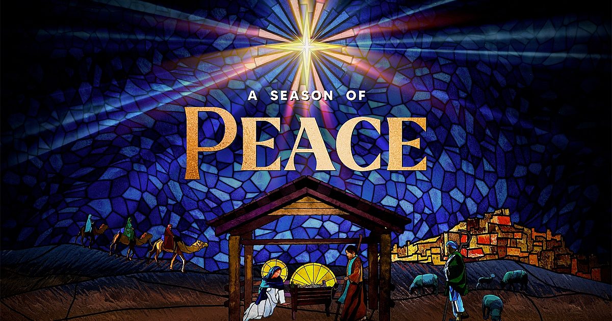 Christmas Stained Glass Peace Still | Still Background