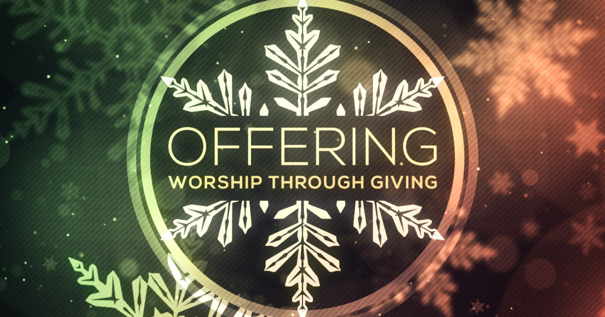 Christmas Glow Snowflakes Offering Background