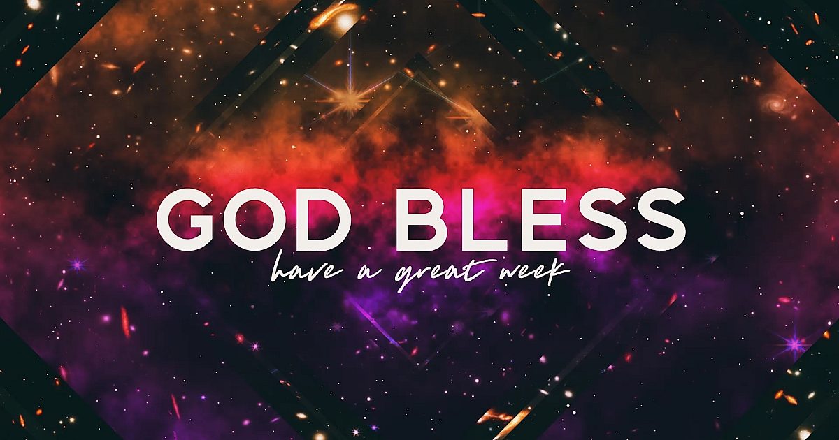 Colorful Space God Bless | Still Background