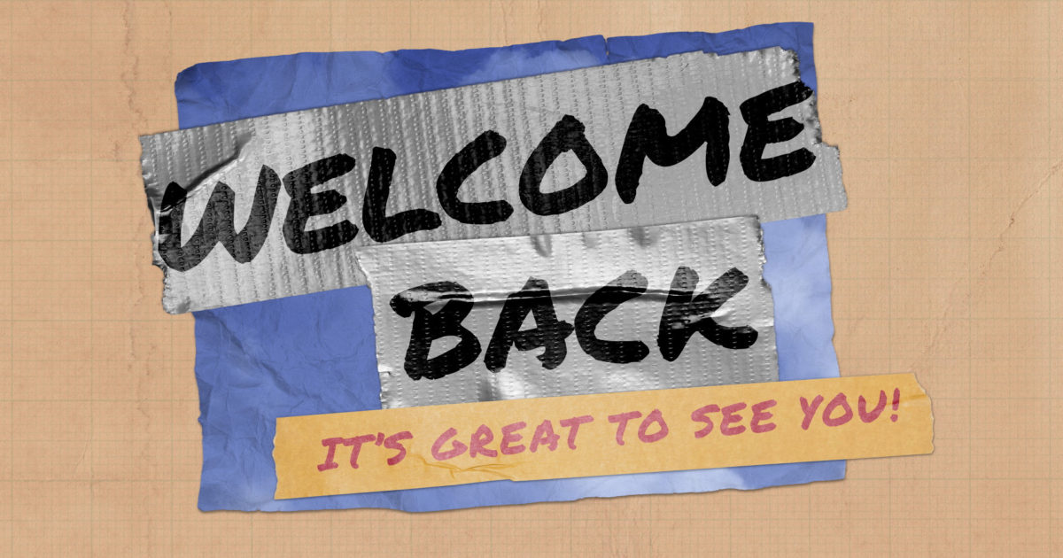 DIY Clouds Welcome Back Still Background