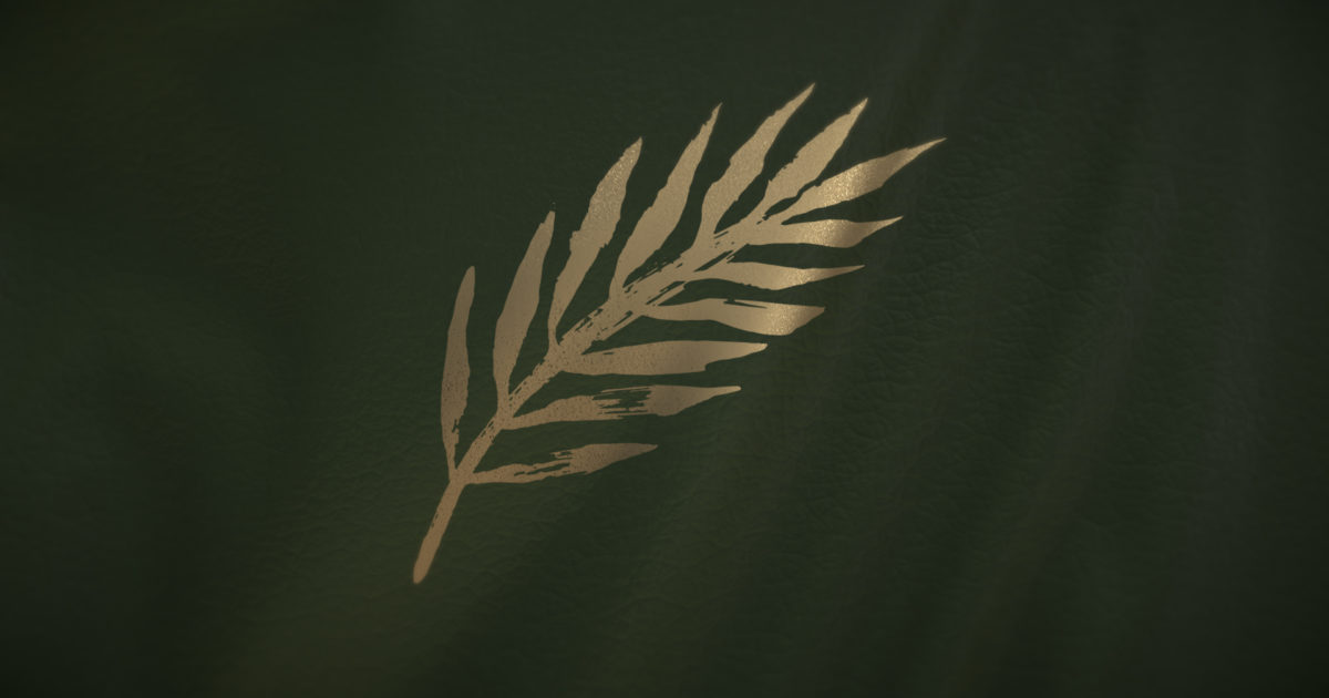 Easter Upside Down: Palm Flag Still Background