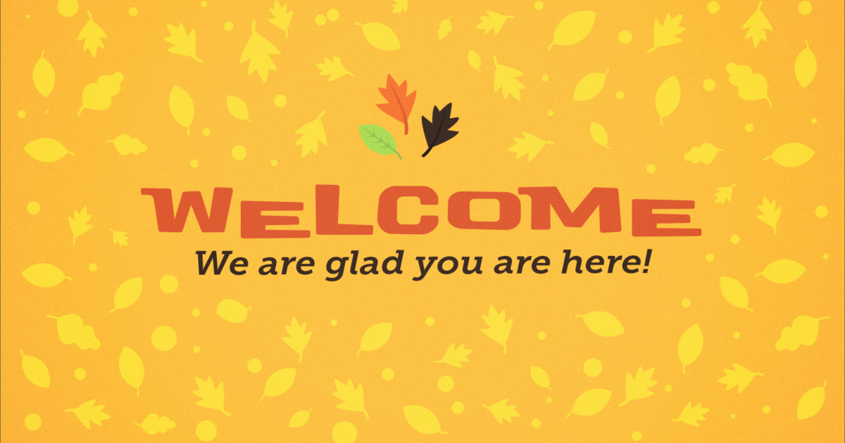 Fall Fest Welcome Leaves Still Background