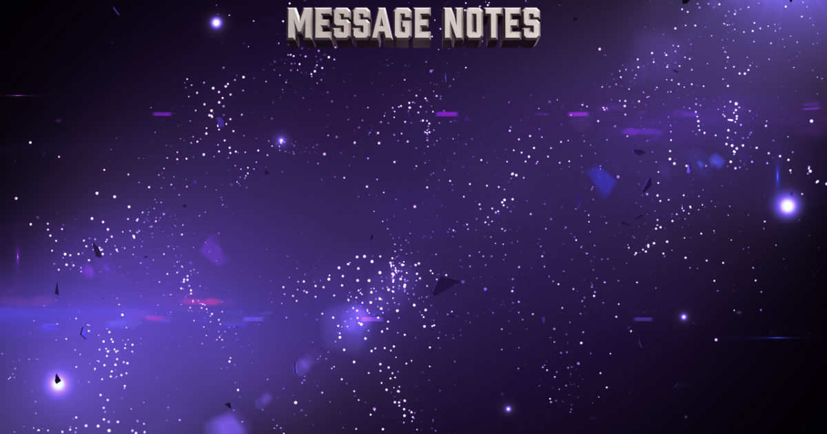 Galaxy Glass Message Notes | Still Background