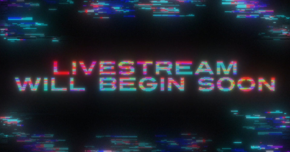 LED Glitch Live Stream Still Background