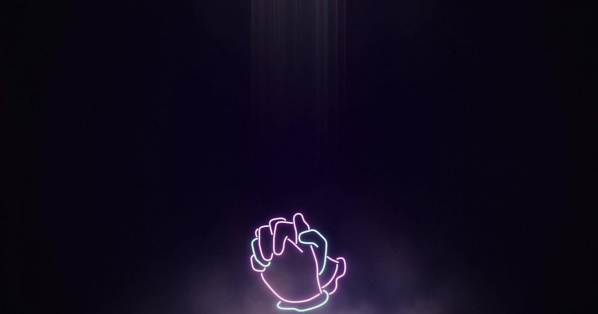 Neon Prayer Folded Lower Still | Still Background