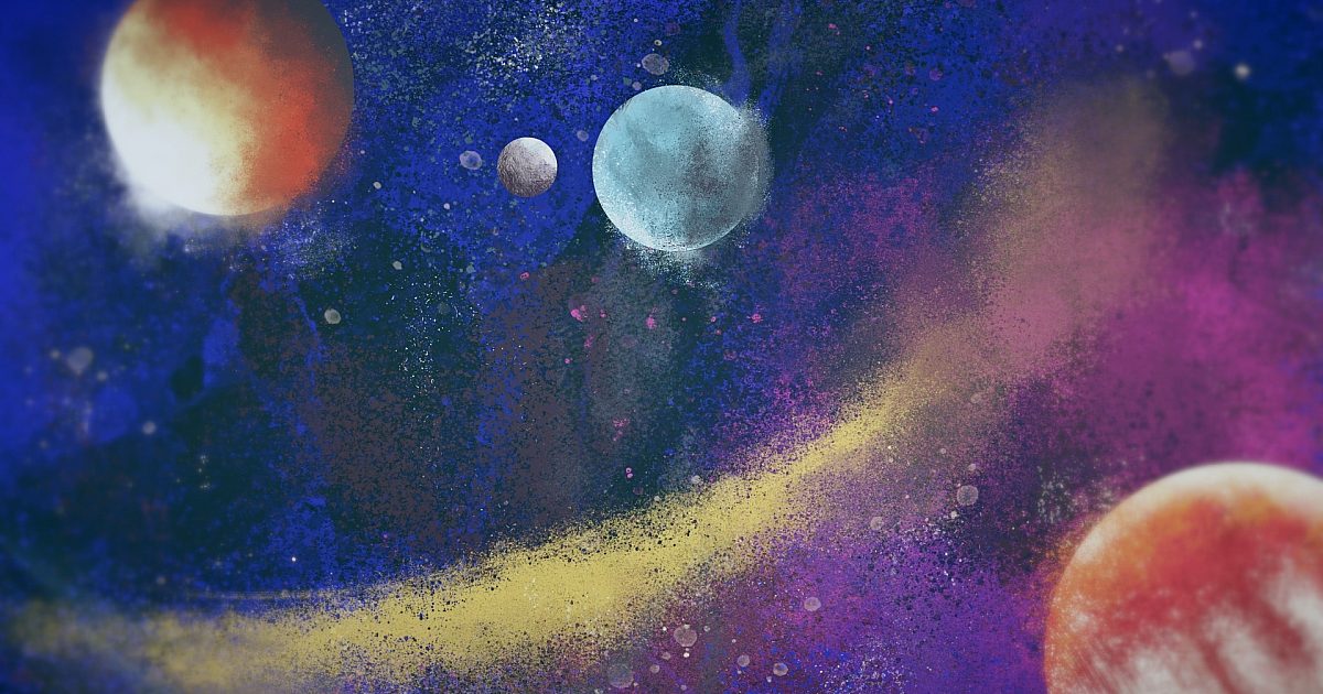 Painted Cosmos 09 | Still Background