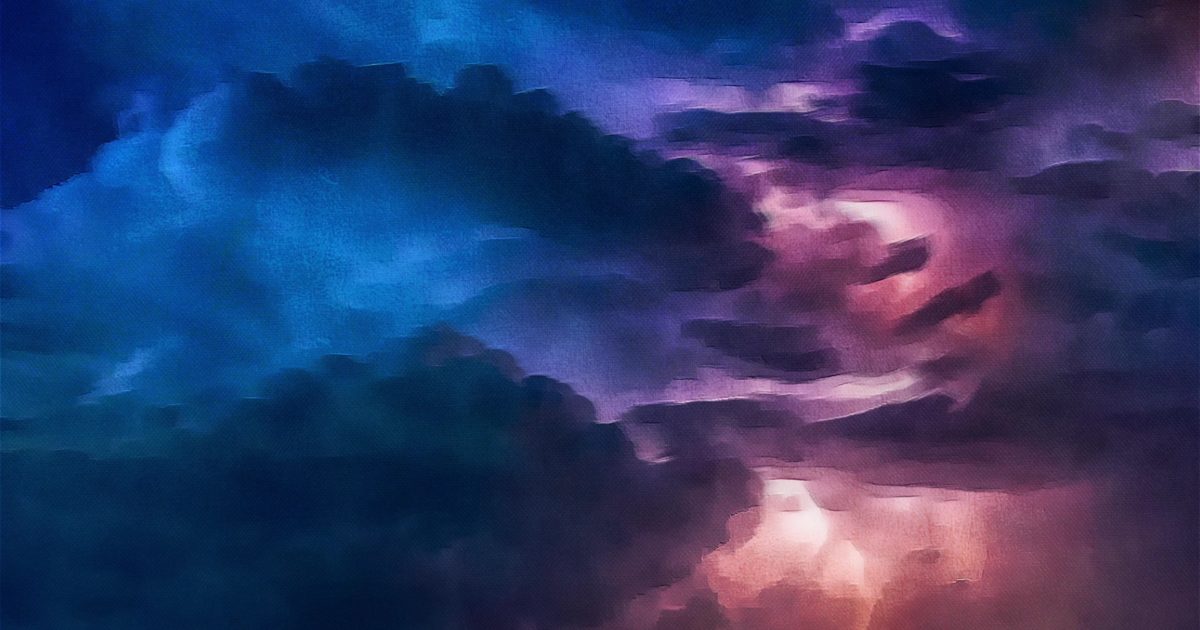 Painted Nature Storm Still Background