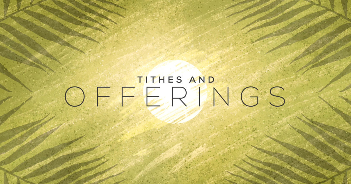 Painted Palm Sunday Tithes Background