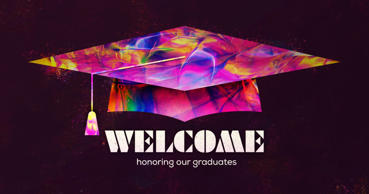 Painted Graduation Welcome Background