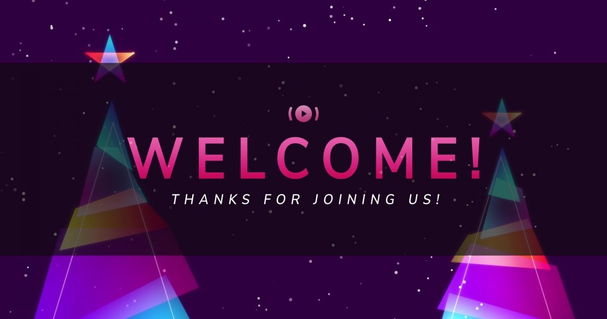 Retro Christmas Welcome Stream Still | Still Background