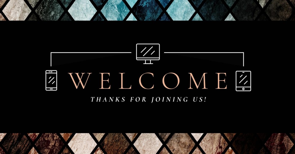 Simple Stained Glass Welcome Stream Still Background