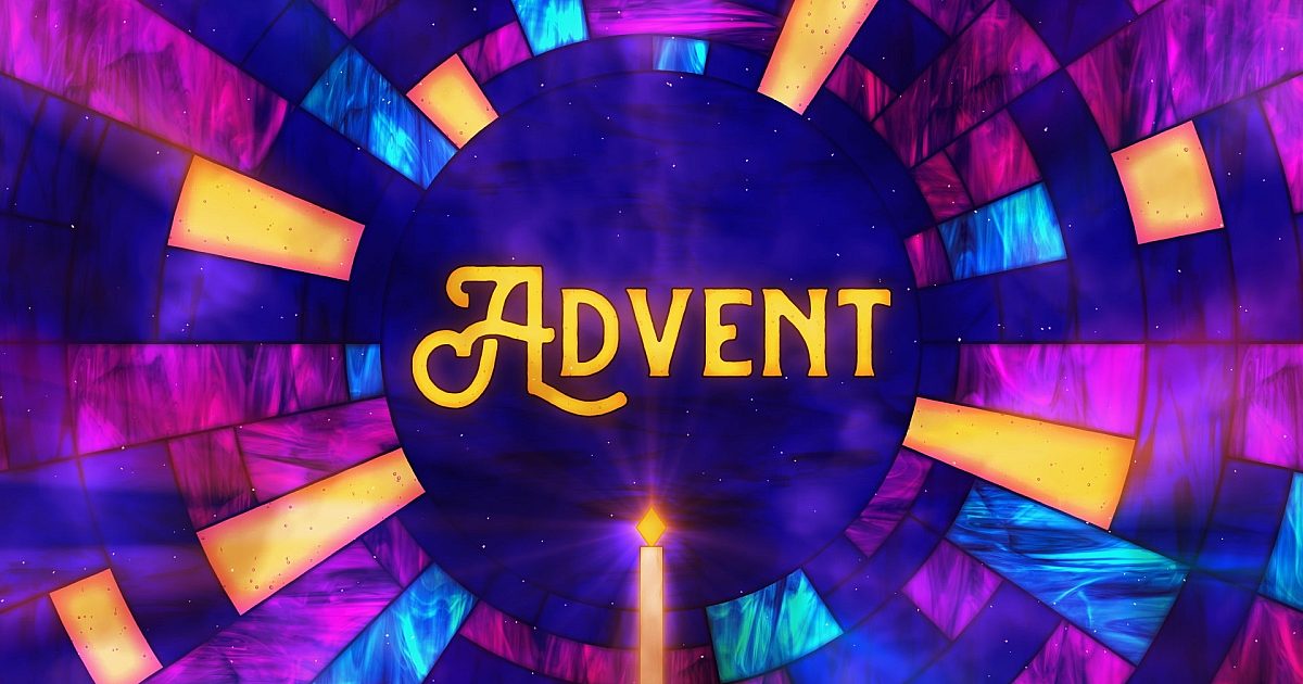 Stained Glass Christmas Advent Title Still | Still Background
