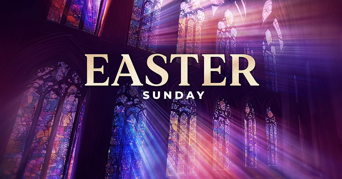 Stained Glass Scene Easter Sunday Still | Still Background