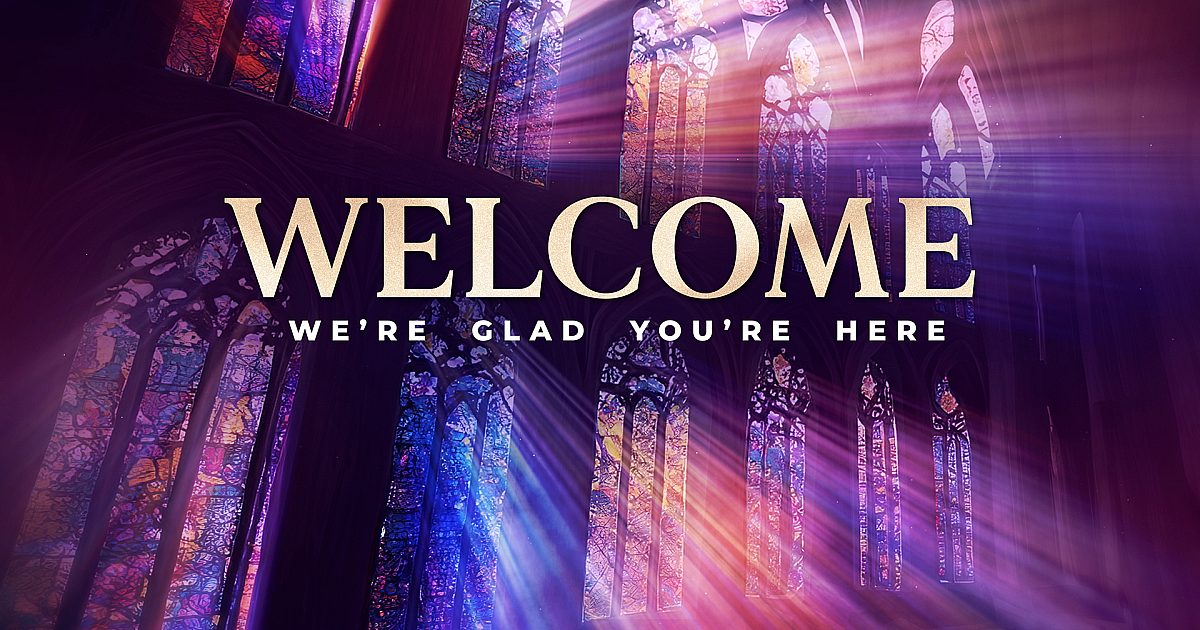 Stained Glass Scene Welcome Still | Still Background