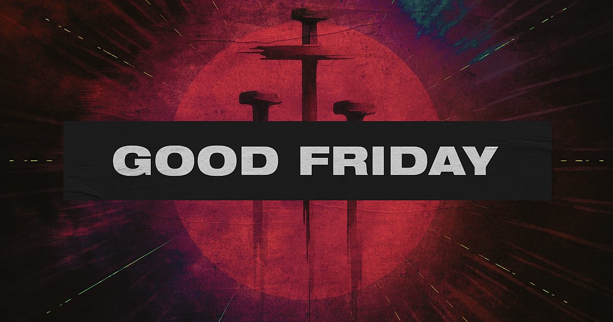 Vibrant Holy Week Good Friday Title Graphic | Still Background