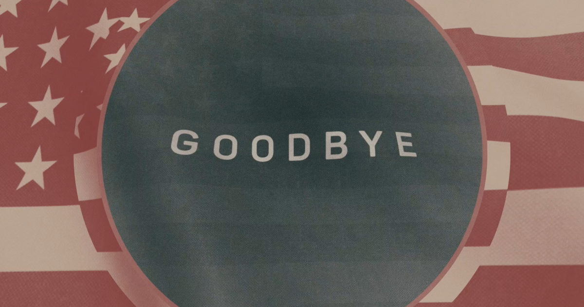 Vintage Waving American Flag Closing | Still Background